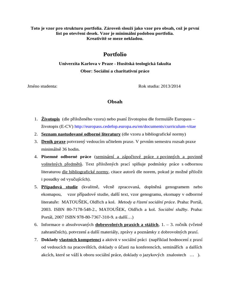 HTF 80 Version1 02 Portfolio Obsah Vzory | PDF