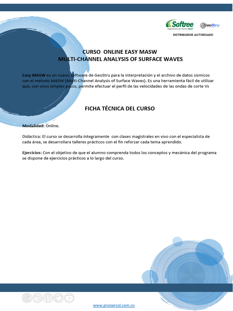 Curso Online Easy Masw Geostru - Octubre | PDF
