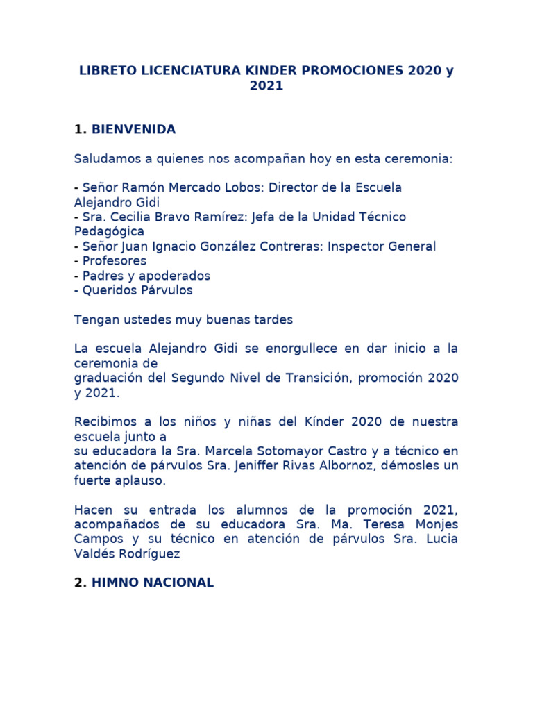 LIBRETO LICENCIATURA KINDER 2020 y 2021 | PDF
