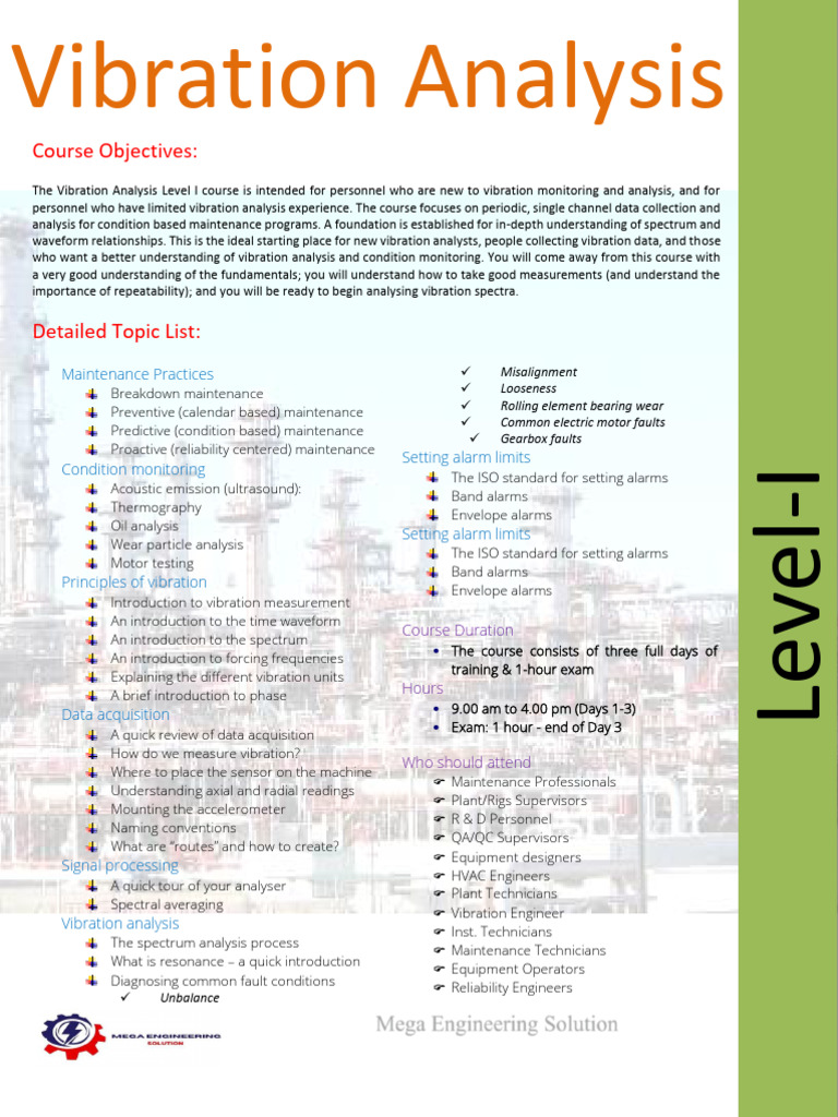 CAT I Vibration Analysis Level 1 | PDF