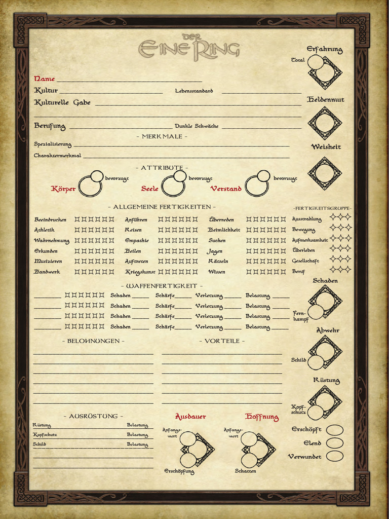 DER Charakterbogen | PDF