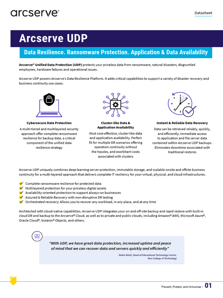 Datasheet - Arcserve-UDP 9.x | PDF