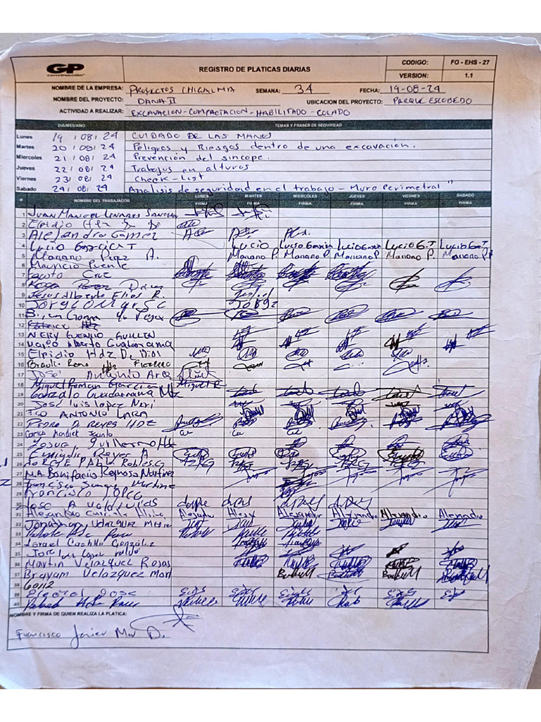 Lista de Platicas semana 34 | PDF
