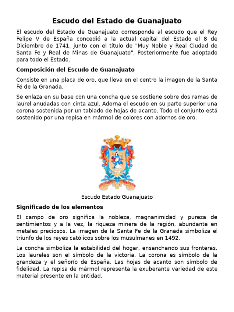 Escudo del Estado de Guanajuato | PDF