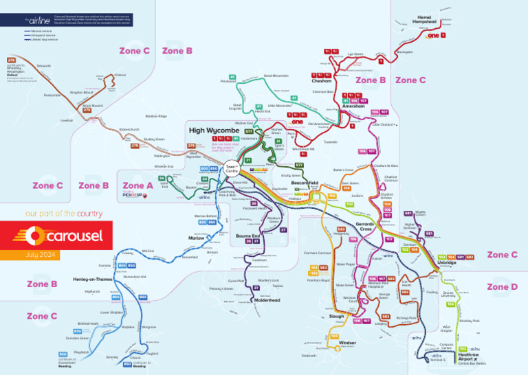 Carousel Zone Map - July 2024 Arriva Additions - 4 | PDF