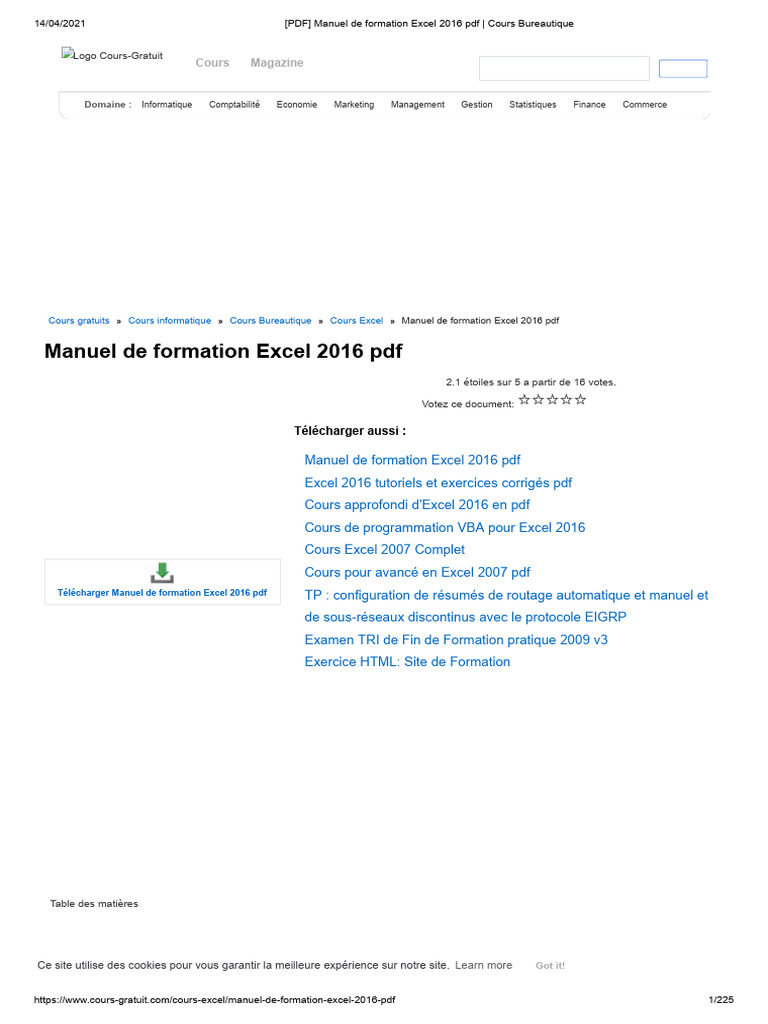 document Excel | PDF