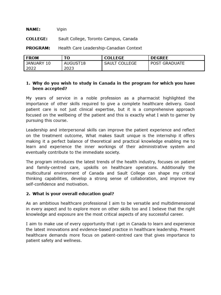 Free SOP Template | PDF