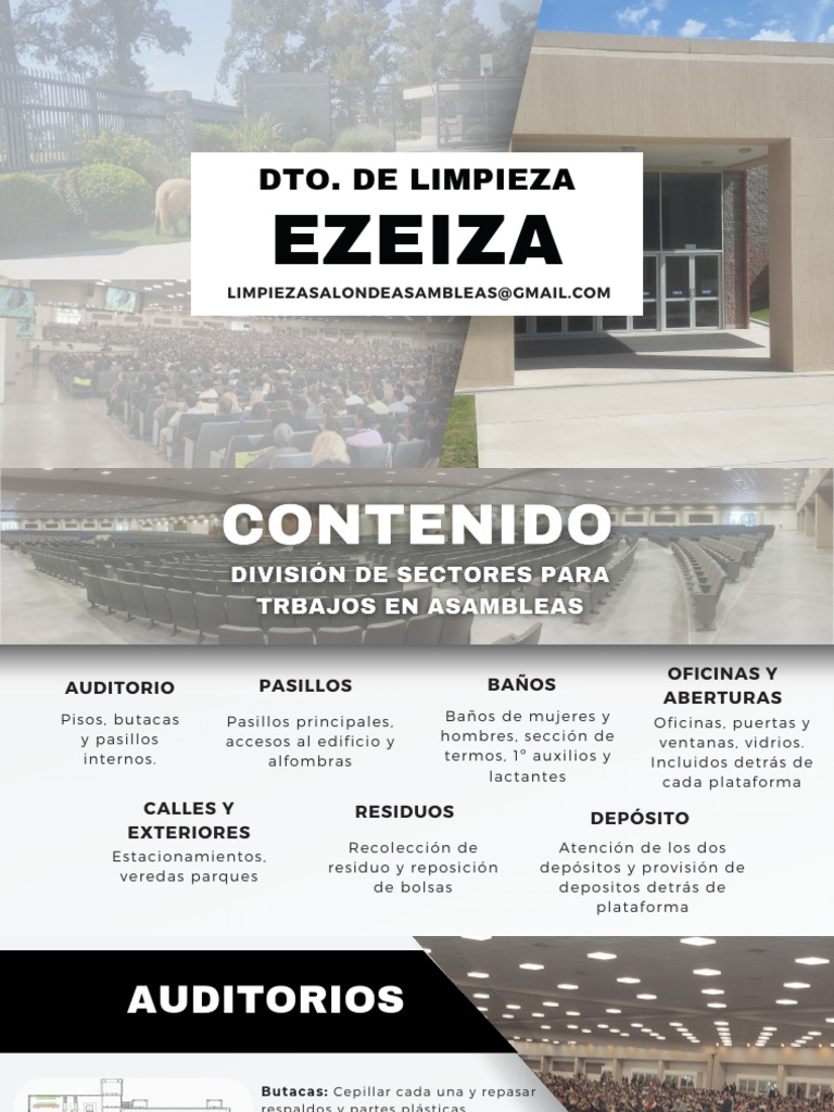 Limpieza Integral de Ezeiza: Auditorios y Oficinas | PDF