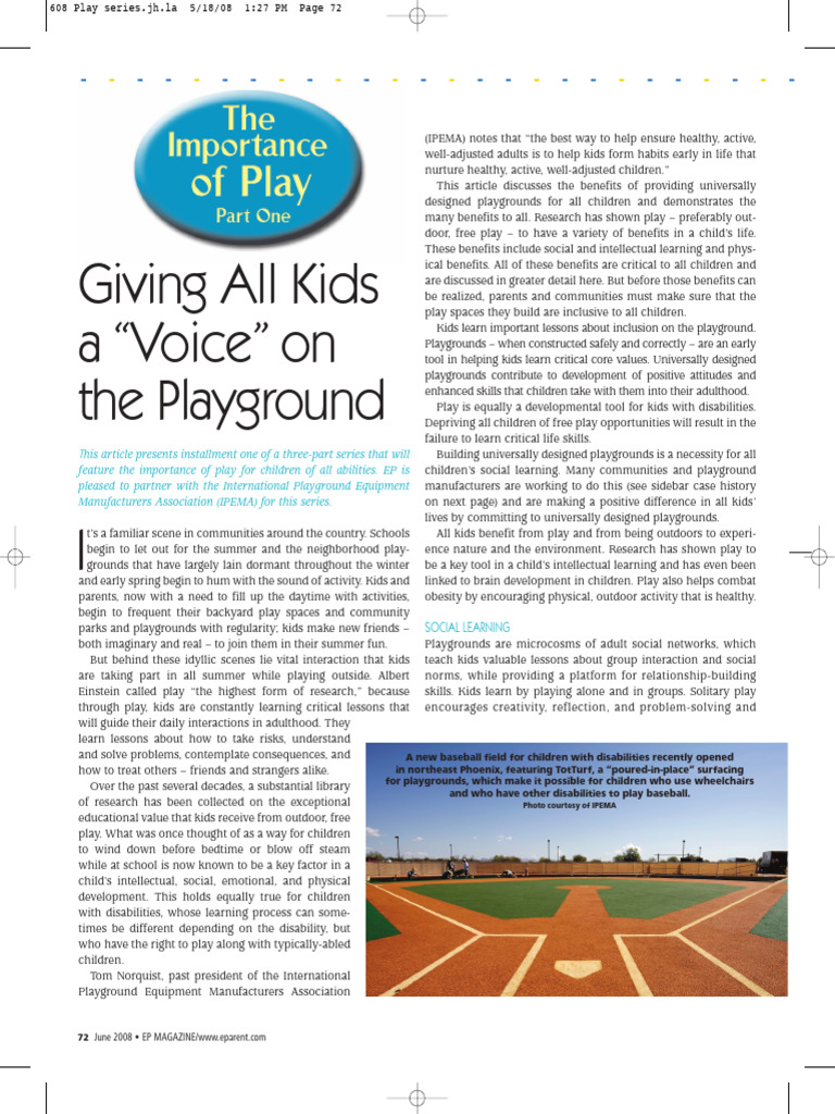 09-29 Giving All Kids A Voice On The Playground. (2008) . | PDF