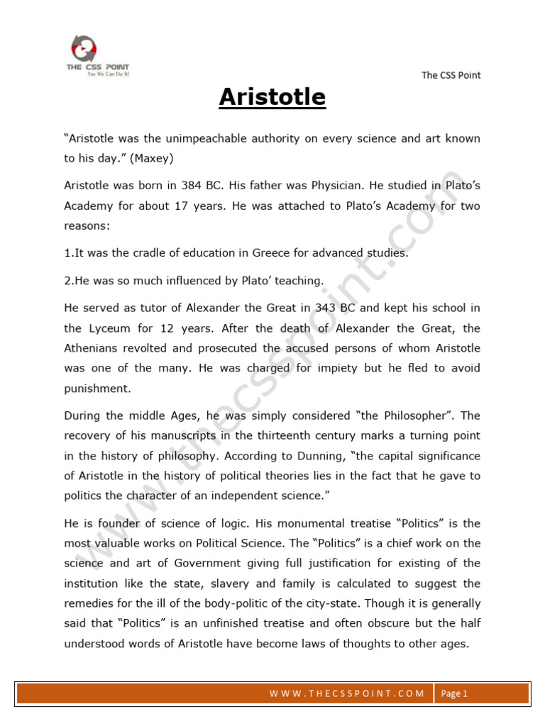Aristotle | PDF