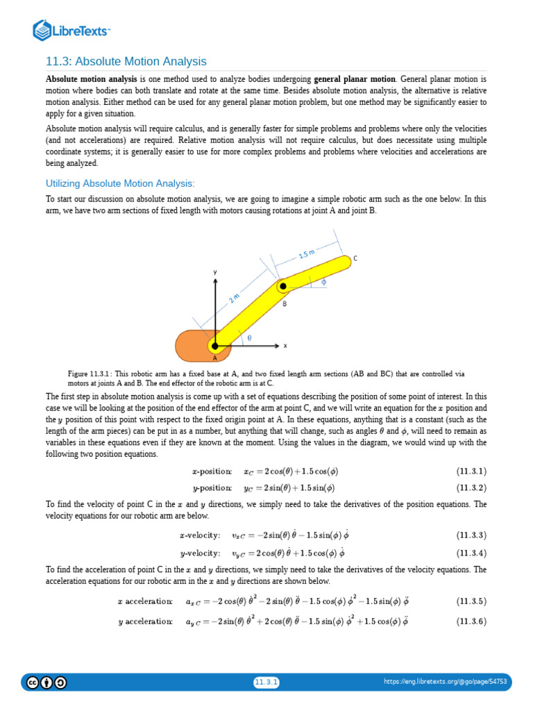 11.3 Absolute Motion Analysis | PDF | Mechanics | Space