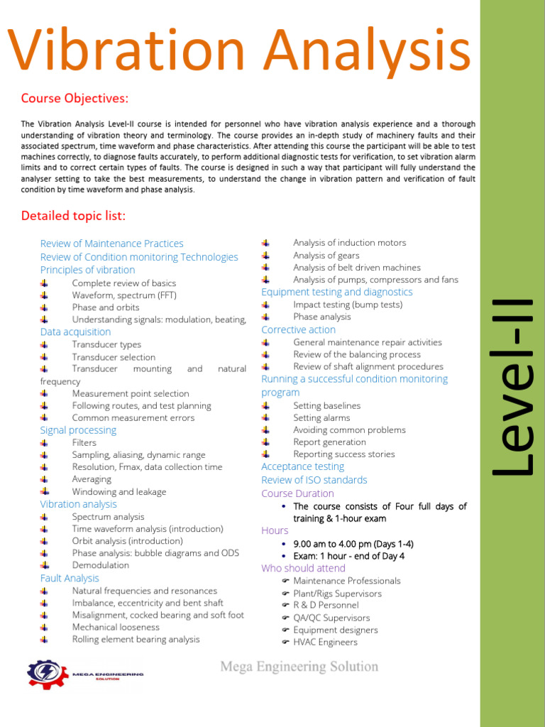 CAT II Vibration Analysis Level 2 | PDF