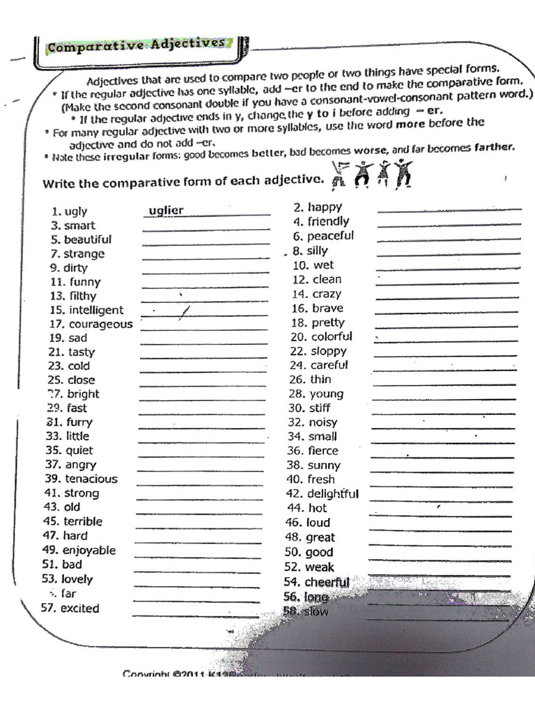 Comparatives Exercise | PDF