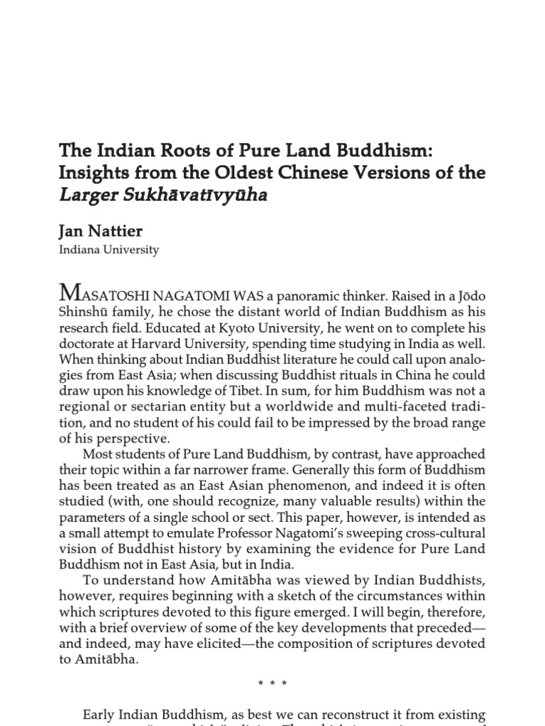 The Indian Roots of Pure Land Buddhism Jan Nattier | PDF | Buddhahood ...
