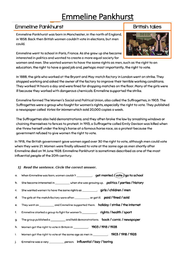 Emmeline Pankhurst | PDF | Language Arts & Discipline | History