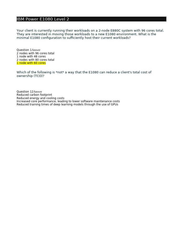 IBM Power E1080 Level 2 | PDF