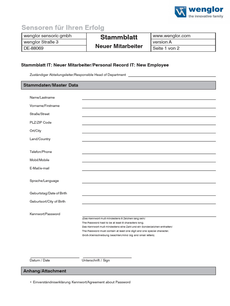 Anexa - 2 - Formular IT - Angajat | PDF
