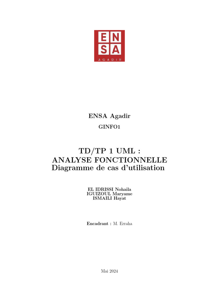 TD1 Uml | PDF