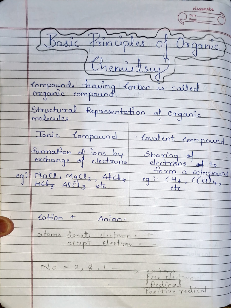 Basic Principles of Organic Chemistry | PDF