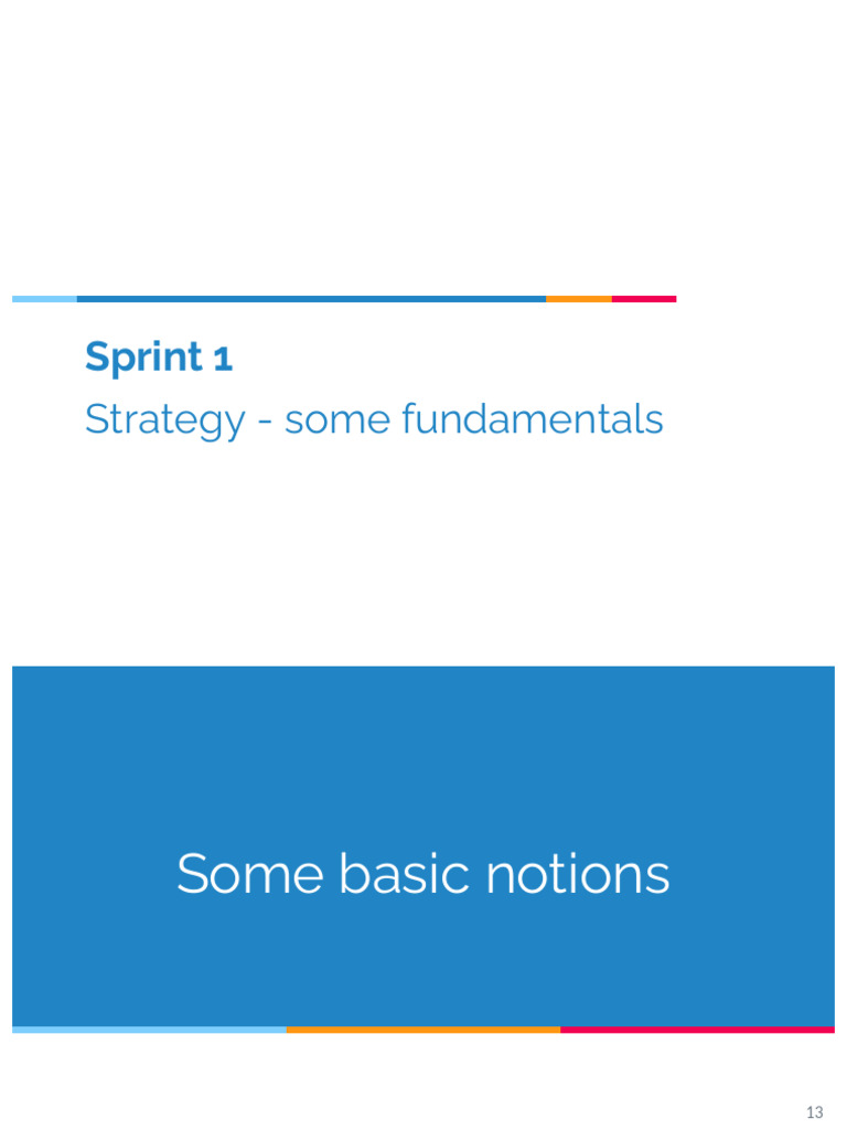 SDM - Slides - Strategic Decision Making - Sprint 1 | PDF