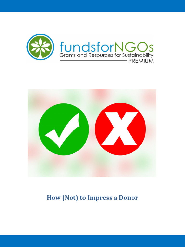 How (Not) To Impress A Donor | PDF
