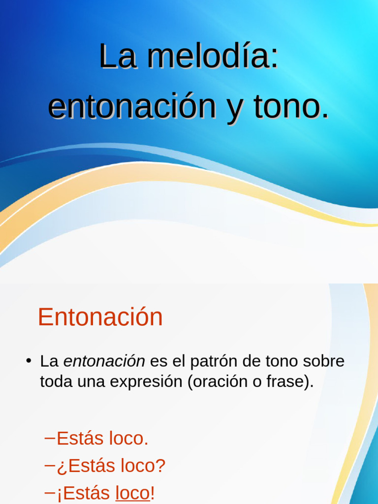 Entonacion, Tono | PDF