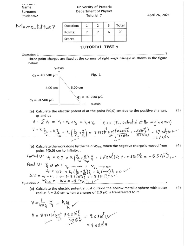 Memo_tut_test 7_24 | PDF