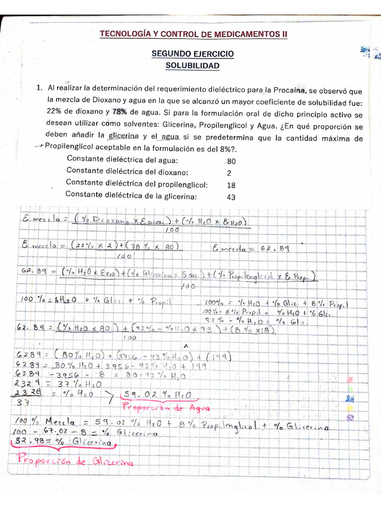 Segundo Ejercicio _ Solubilidad _OACS | PDF