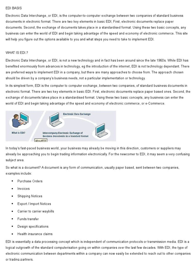 Complete EDI Material | PDF | Electronic Data Interchange | Virtual ...