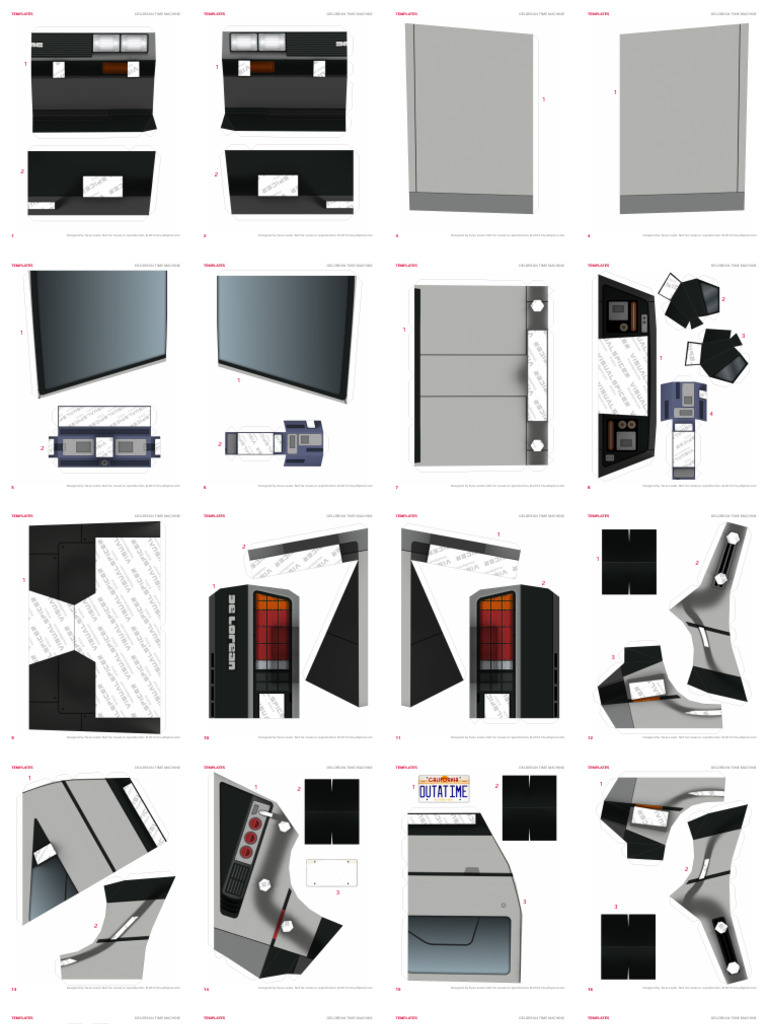 N-Up-Pdf DeLorean TimeMachine Templates | PDF