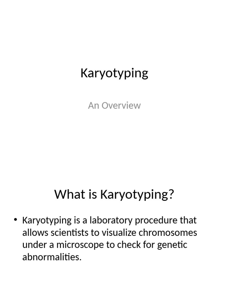 Karyotyping Presentation | PDF