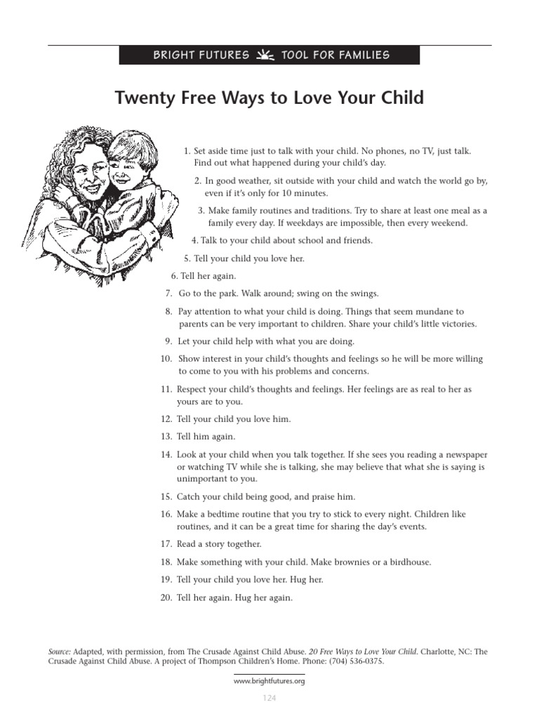 Free Ways to Love Your Child | PDF
