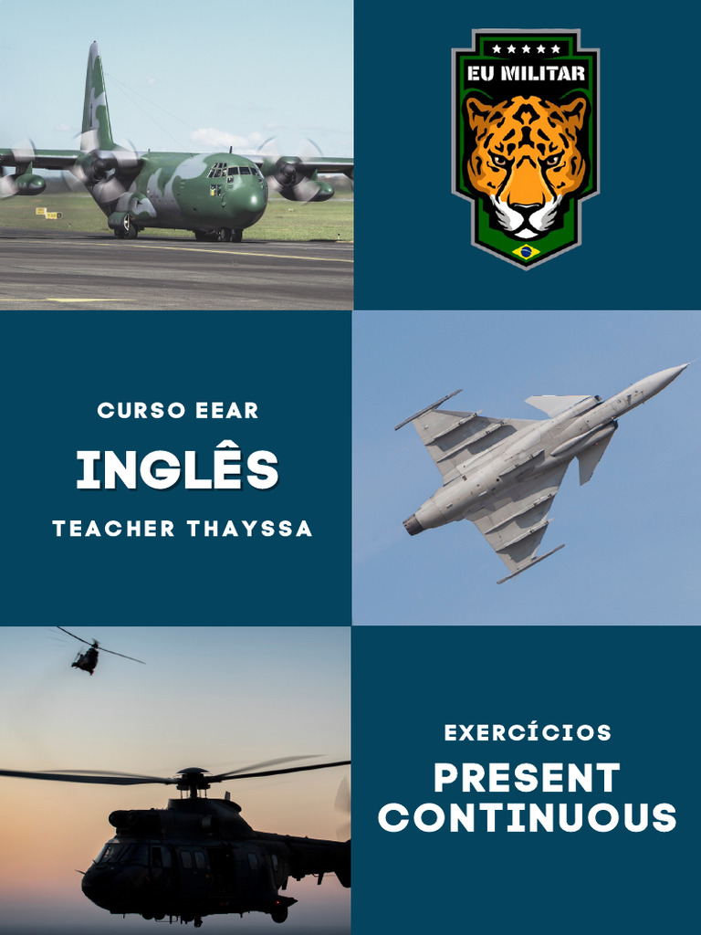 EEAR INGLÊS - Ex. - Present Continuous | PDF