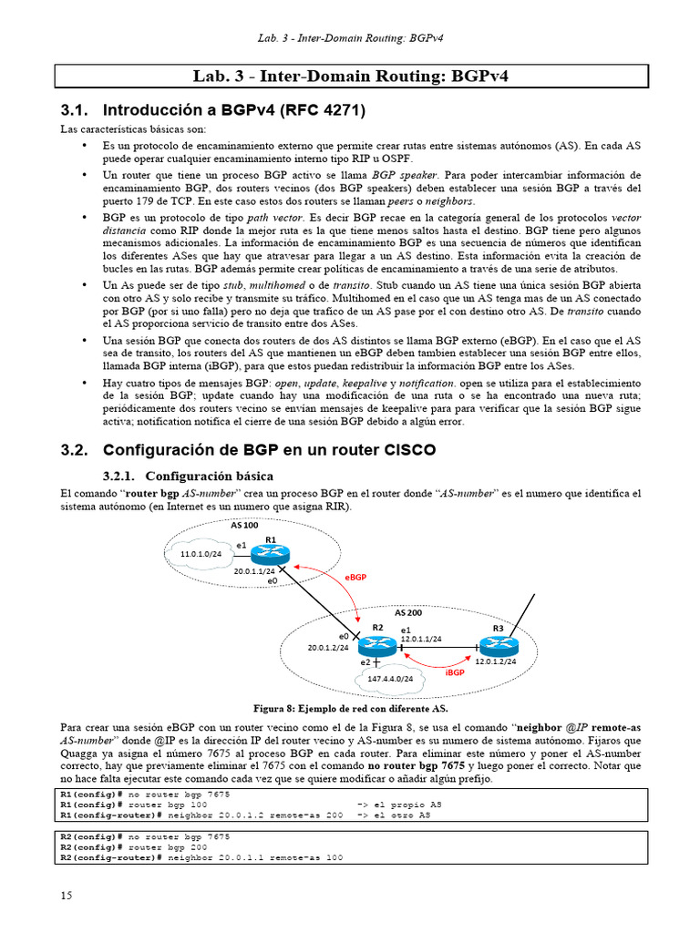 Lab3 BGP | PDF