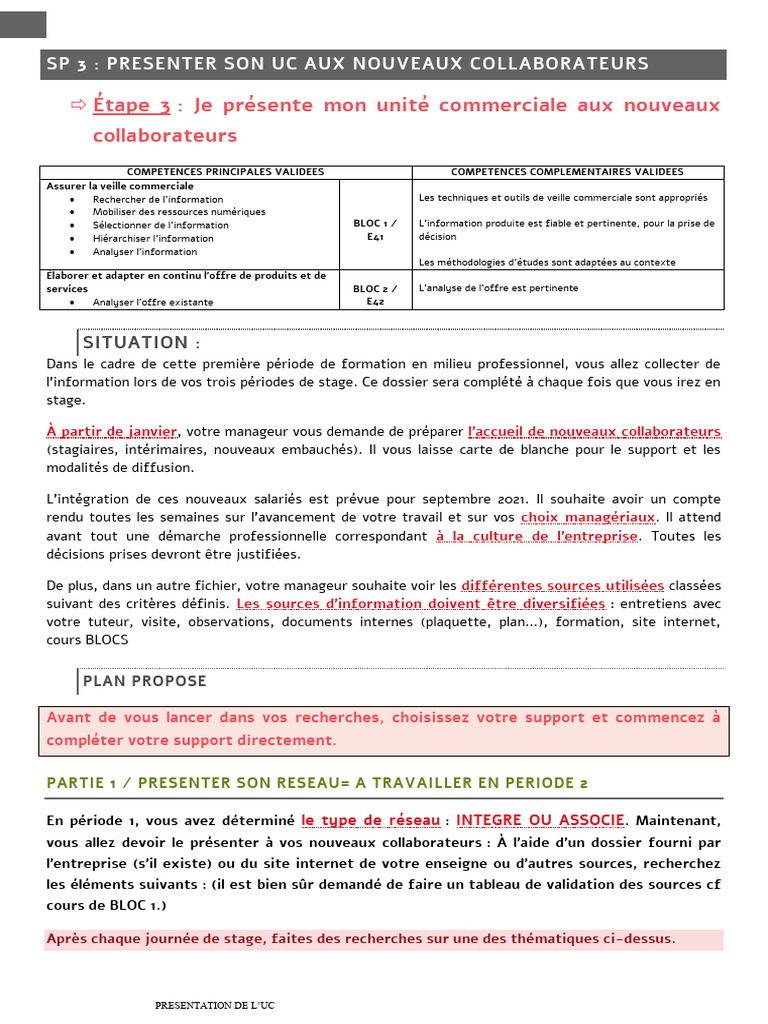 1 Consignes SP3 v1 | PDF