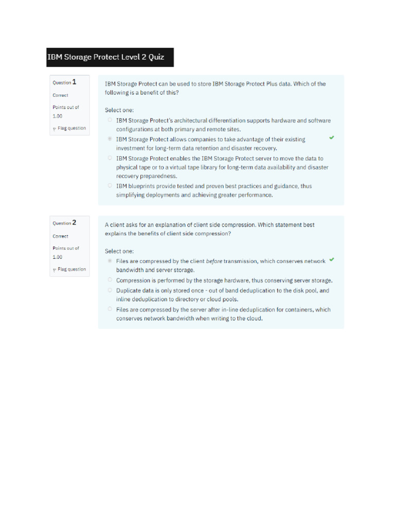 IBM Storage Protect Level 2 | PDF