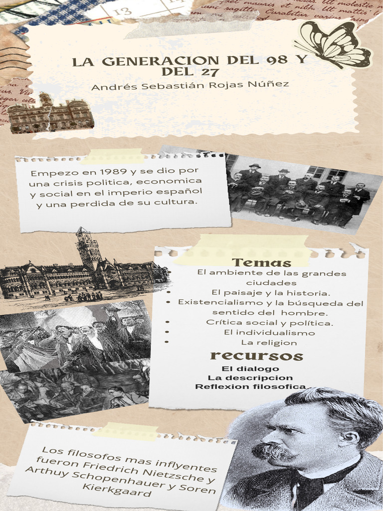 La Generacion Del 98 y Del 27 | PDF