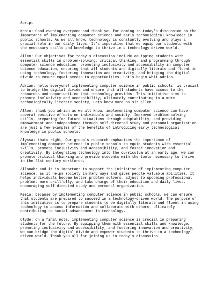 Script Sa Etech | PDF