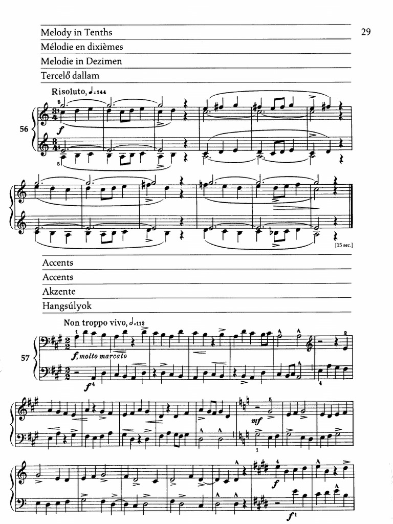 Bela - Bartok - Mikrokosmos N. 56-57 | PDF