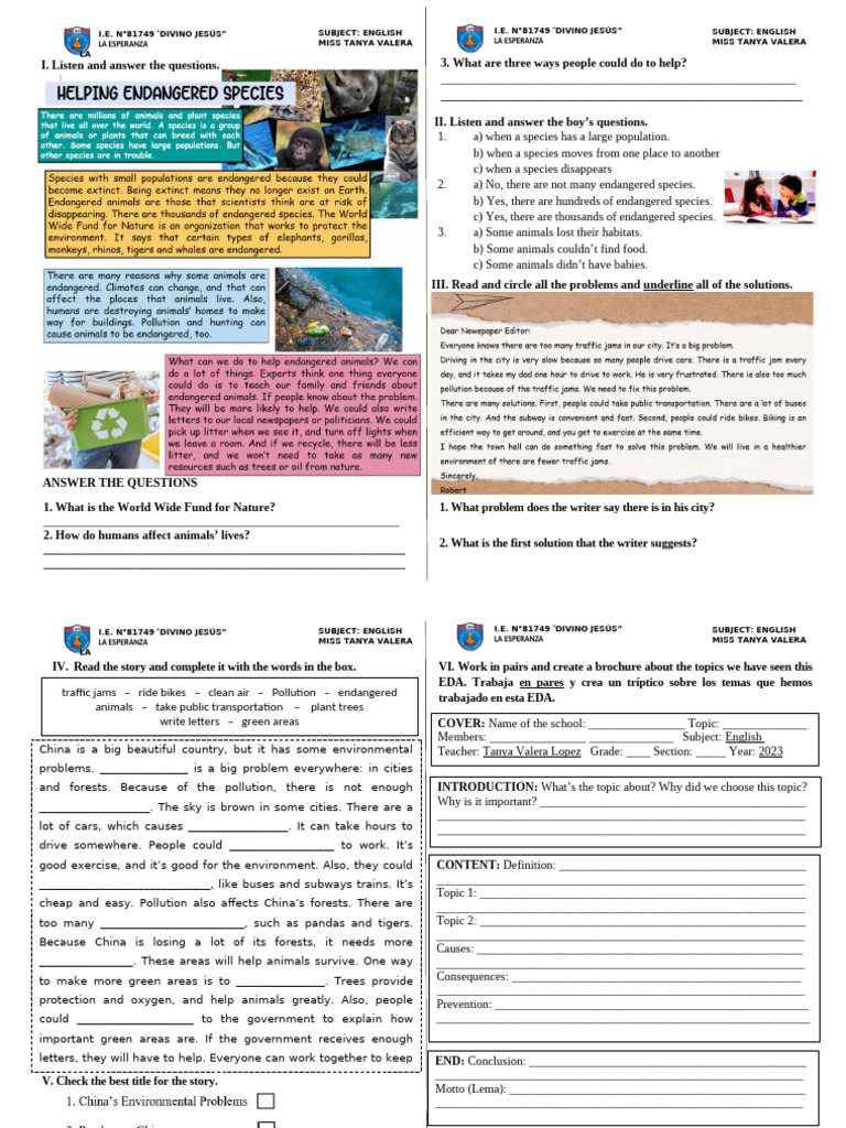 Worksheet 4 Eda 4 - 5to | PDF