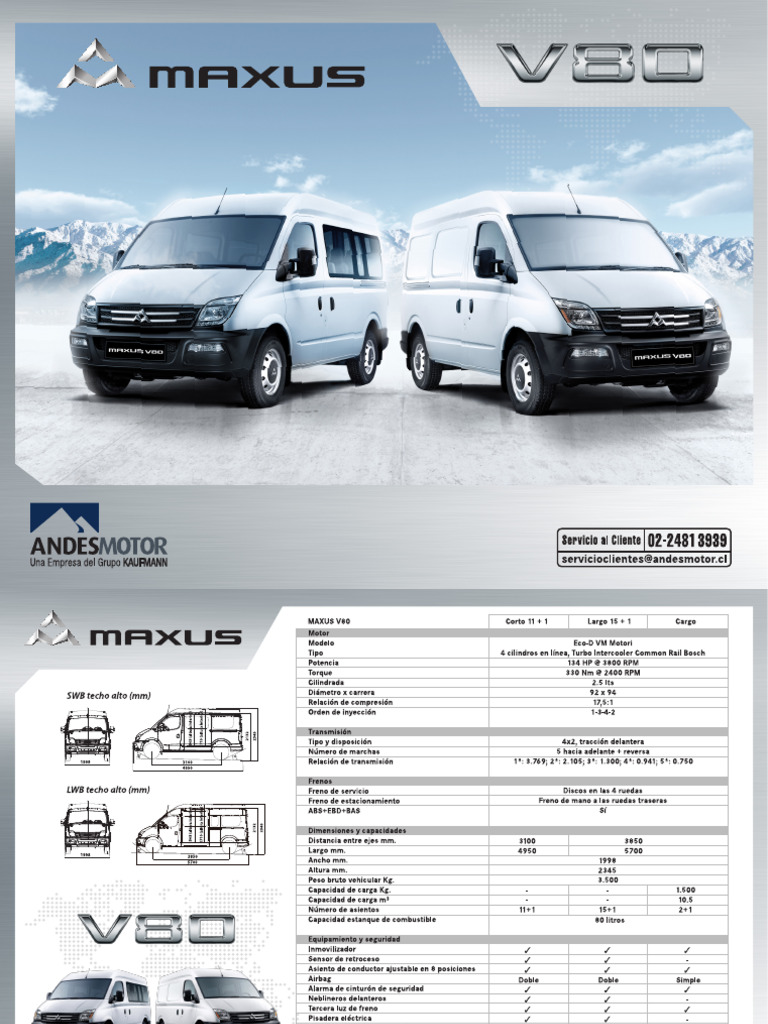 F.T. Maxus V80 | PDF