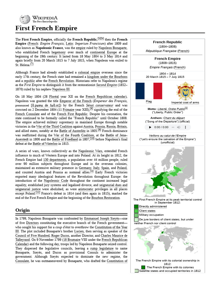 First French Empire | PDF