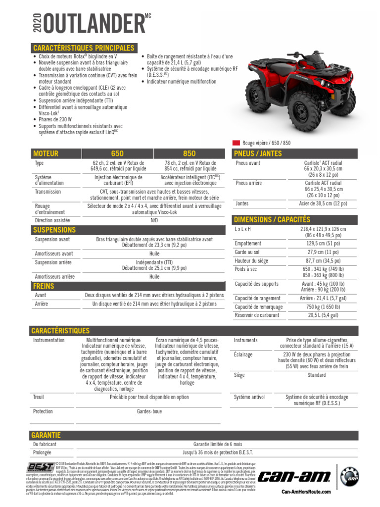 2020 Outlander Base FR | PDF