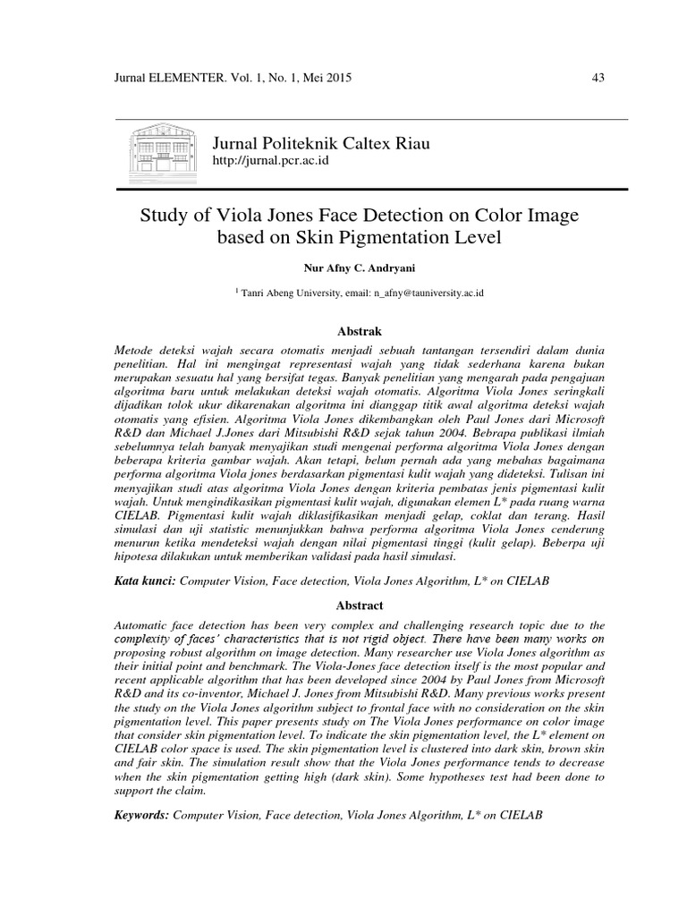 Study of Viola Jones Face Detection On C | PDF