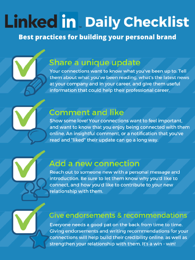 LinkedIn Daily Checklist | PDF