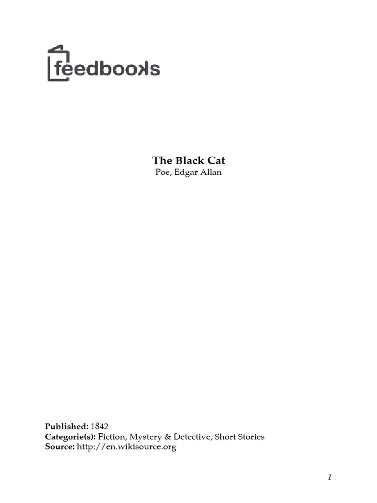 Edgar Allan Poe - The Black Cat | PDF