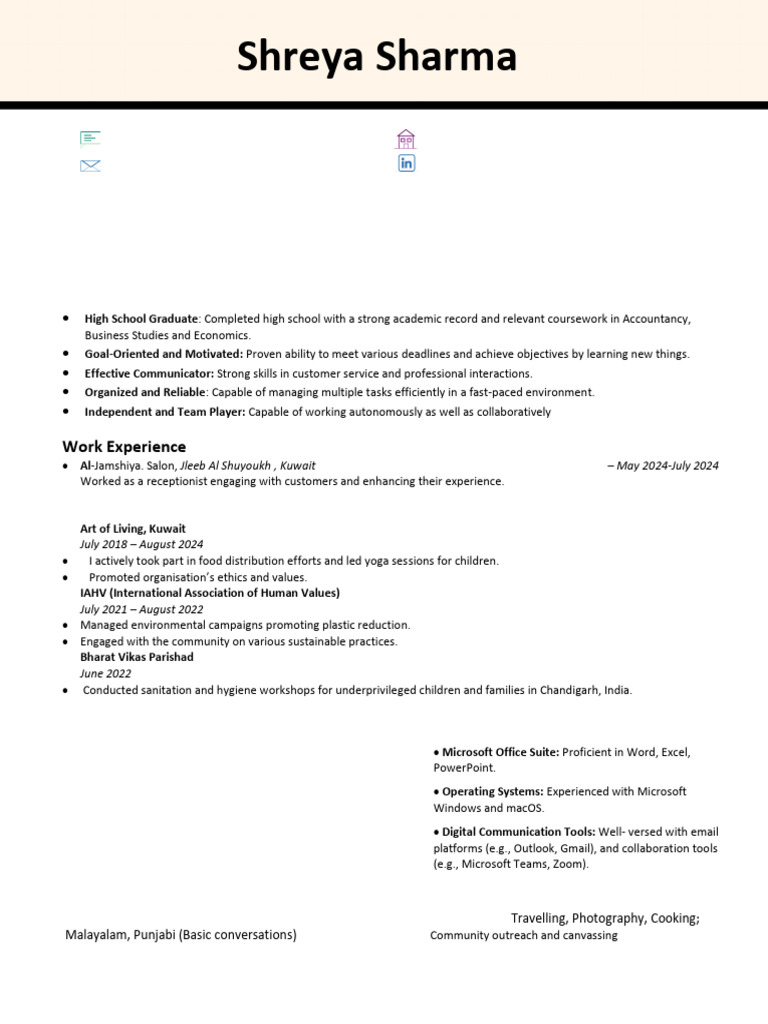 Shreya Sharma Resume Final | PDF