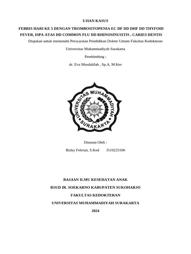 Ujian Kasus - BRPN Anak | PDF