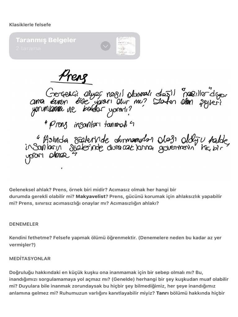 Klasiklerle Felsefe 2 | PDF