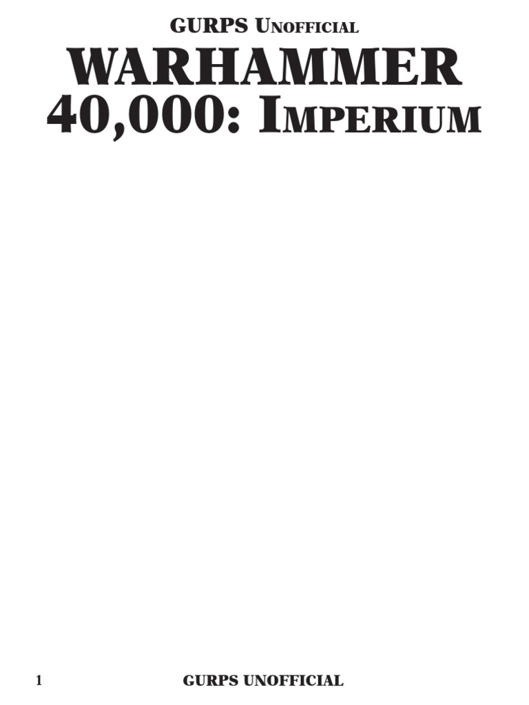 GURPS 4ed - Warhammer 40k | PDF